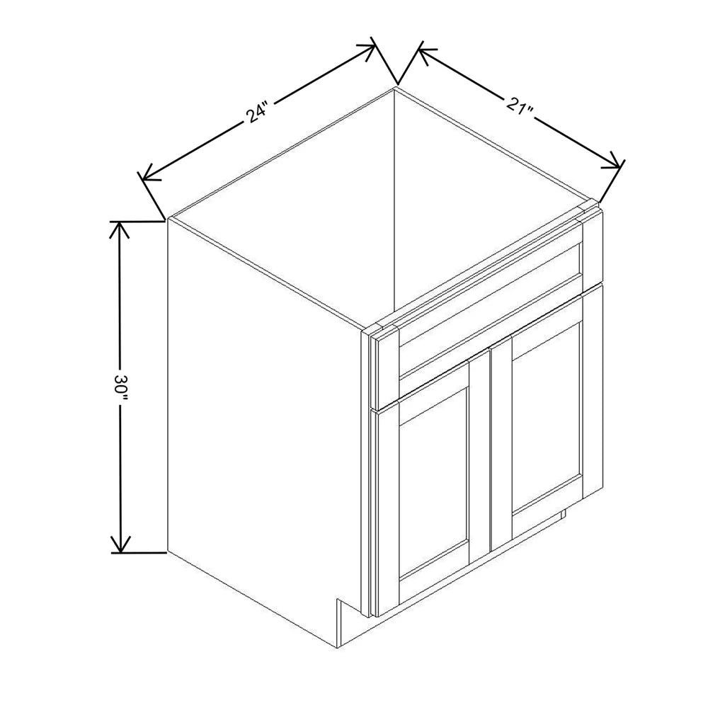 Cubitac Basic Oxford Pastel 24" W X 21" Deep X 30" H Vanity Sink Base